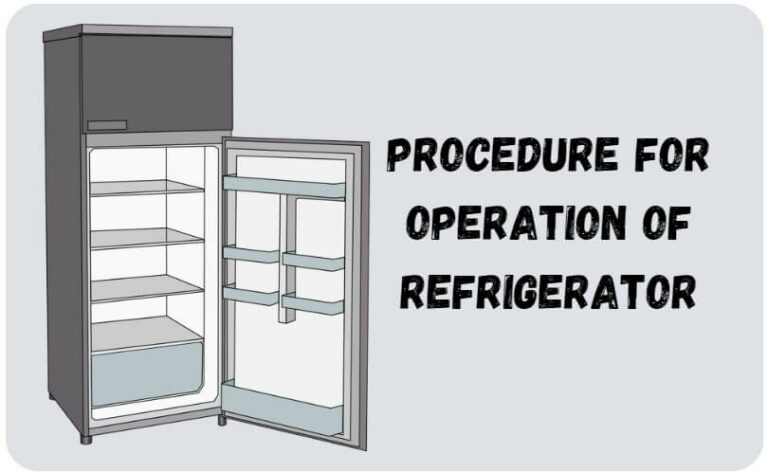 Procedure For Operation Of Refrigerator » Pharmaguddu