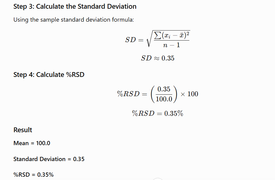 Relative Standard Deviation (RSD) Calculator – Calculate %RSD Online ...